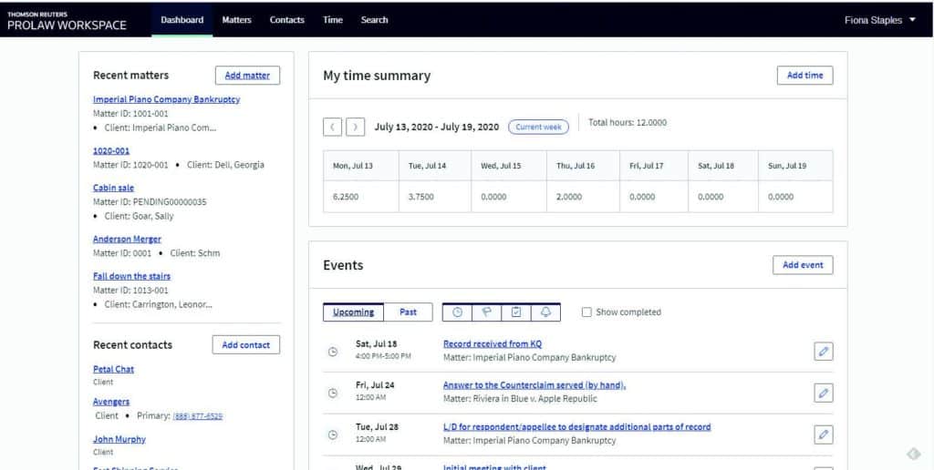 ProLaw Workspace | Review and Guide for Law Firms