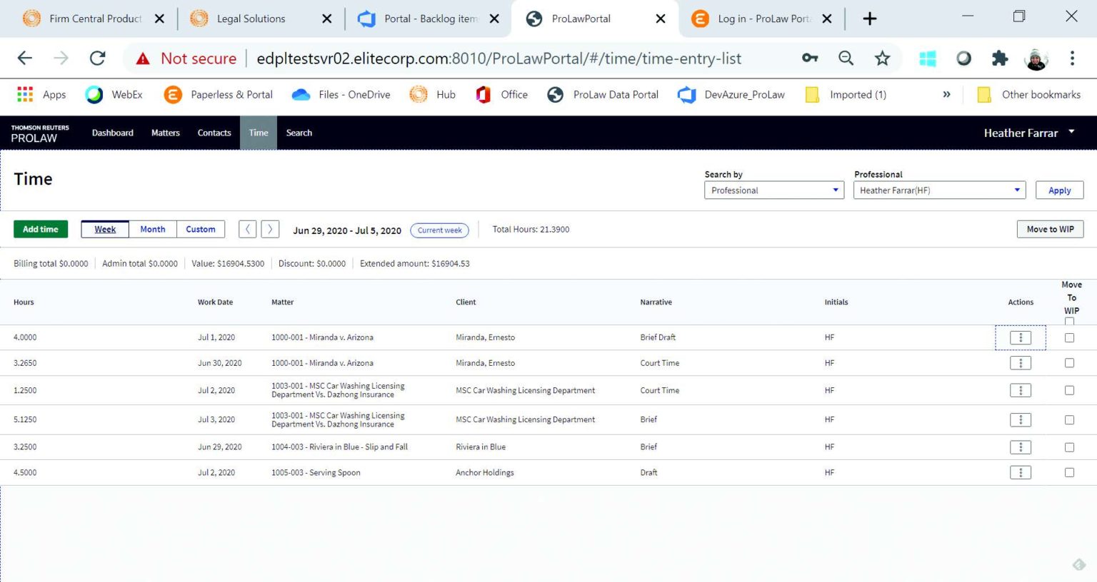 ProLaw Workspace | Review and Guide for Law Firms